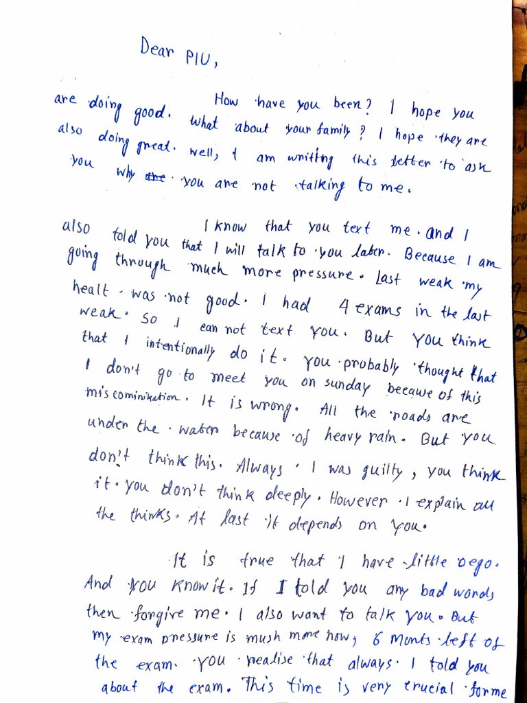 Emotional Letter Addressing Miscommunication | PDF