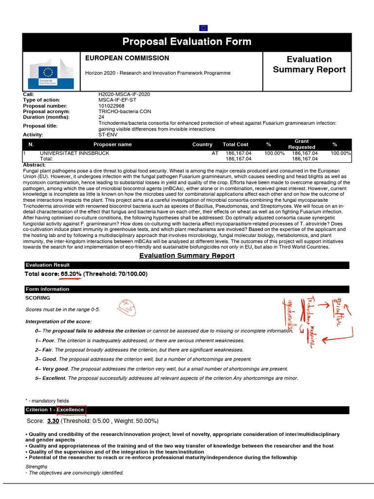 Evaluation of Trichoderma-Bacteria Proposal | PDF | Embryonic Stem Cell ...