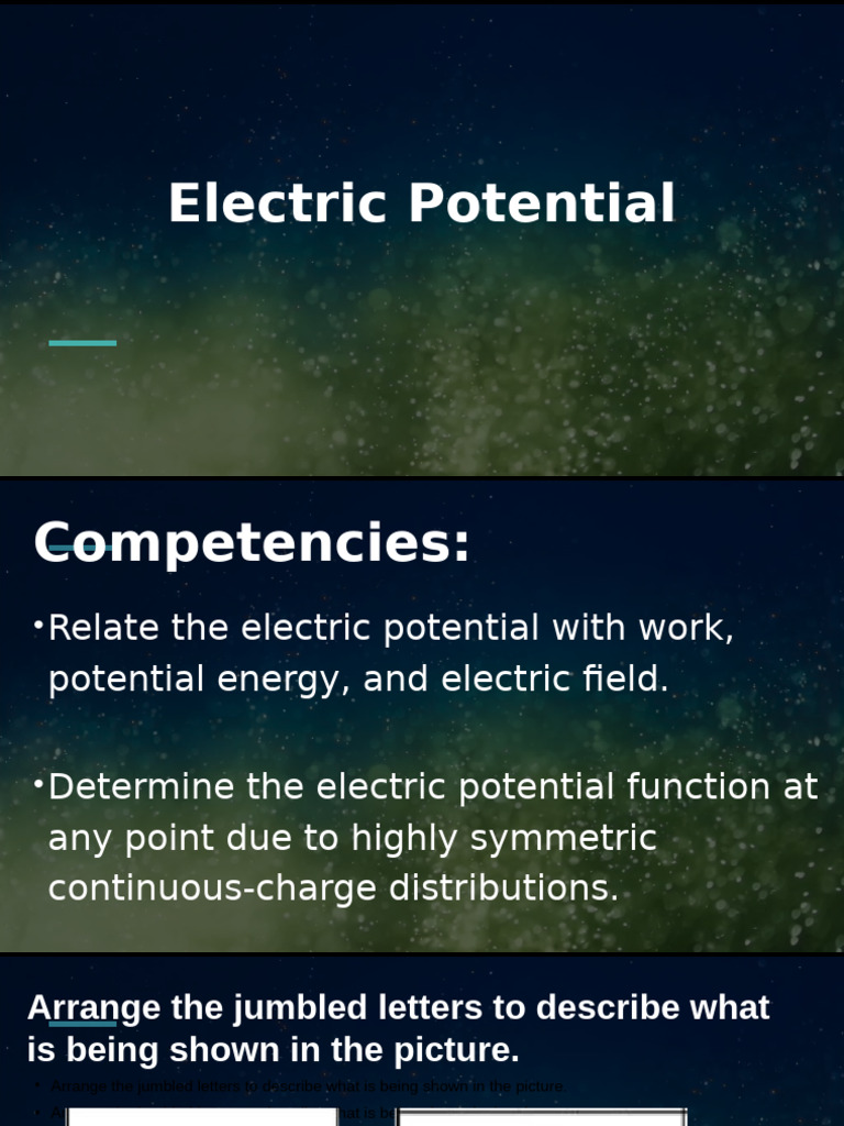Electric Potential | PDF | Voltage | Potential Energy