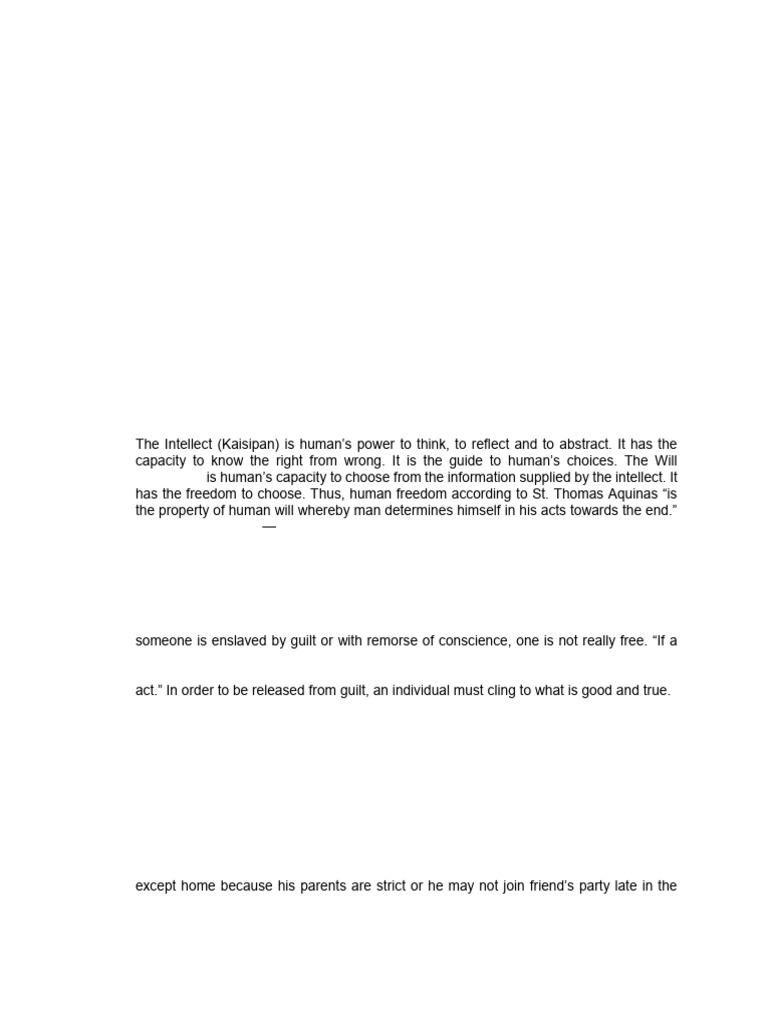 Understanding Human Freedom Concepts | PDF | Free Will | Reason