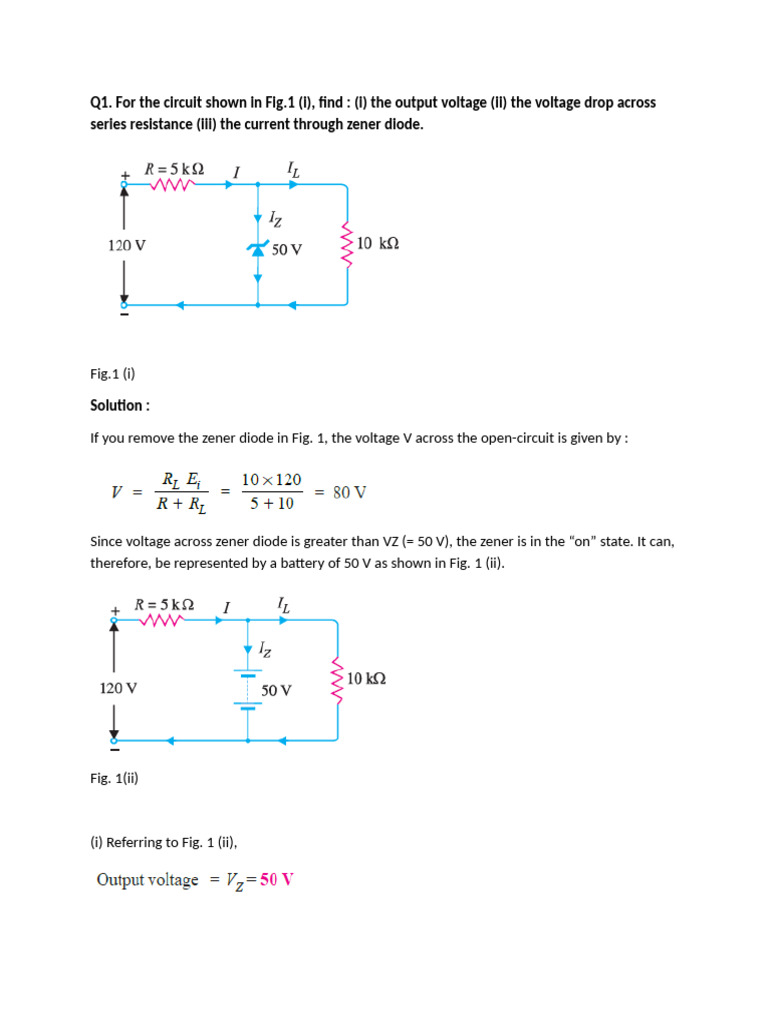 Zener numerical | PDF | Rectifier | Electrical Equipment