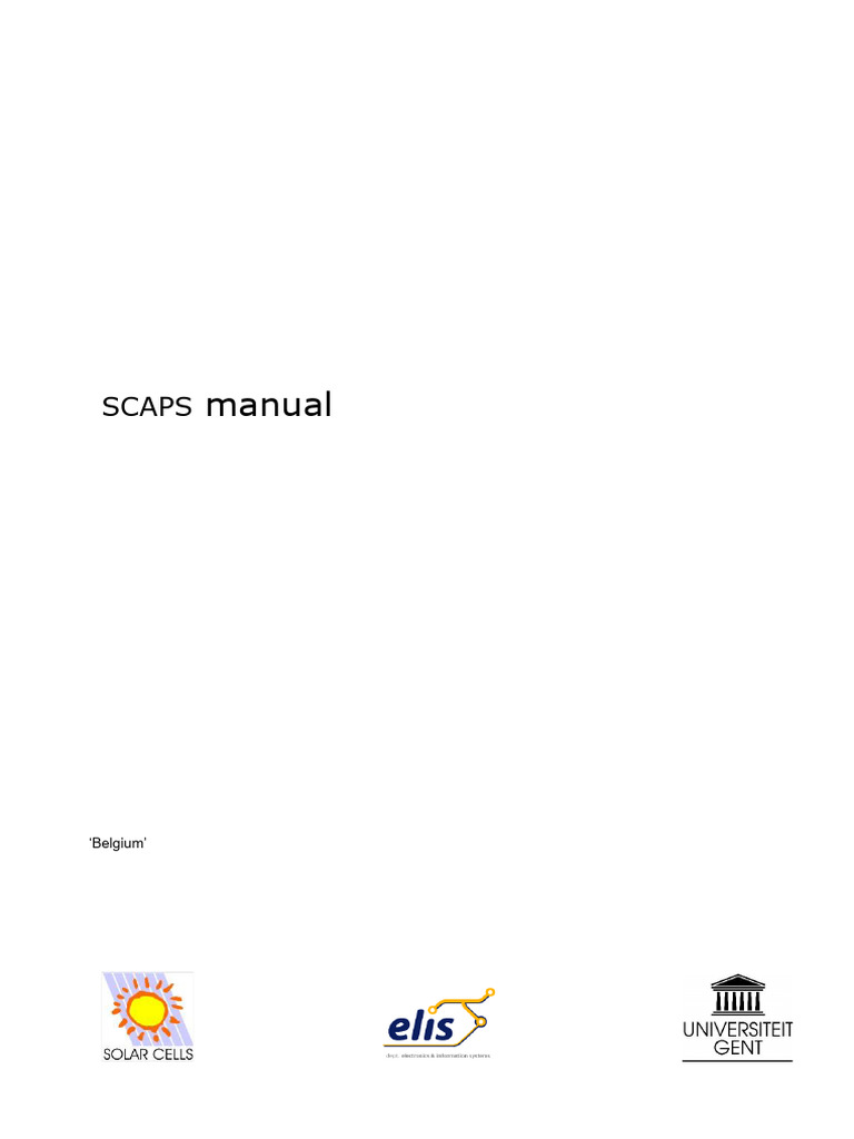 SCAPS Manual Most Recent | PDF | Parameter (Computer Programming ...