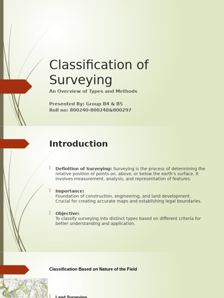 Classification of Surveying-2 | PDF | Surveying | Geographical Technology