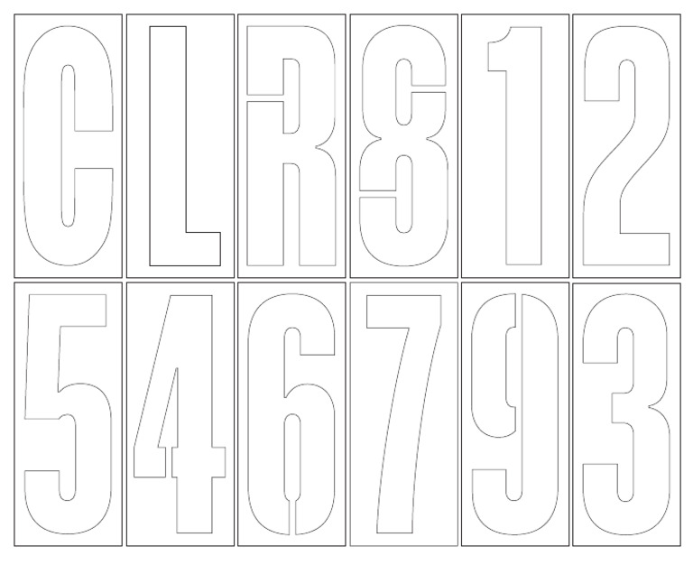 Numbers Stencil | PDF
