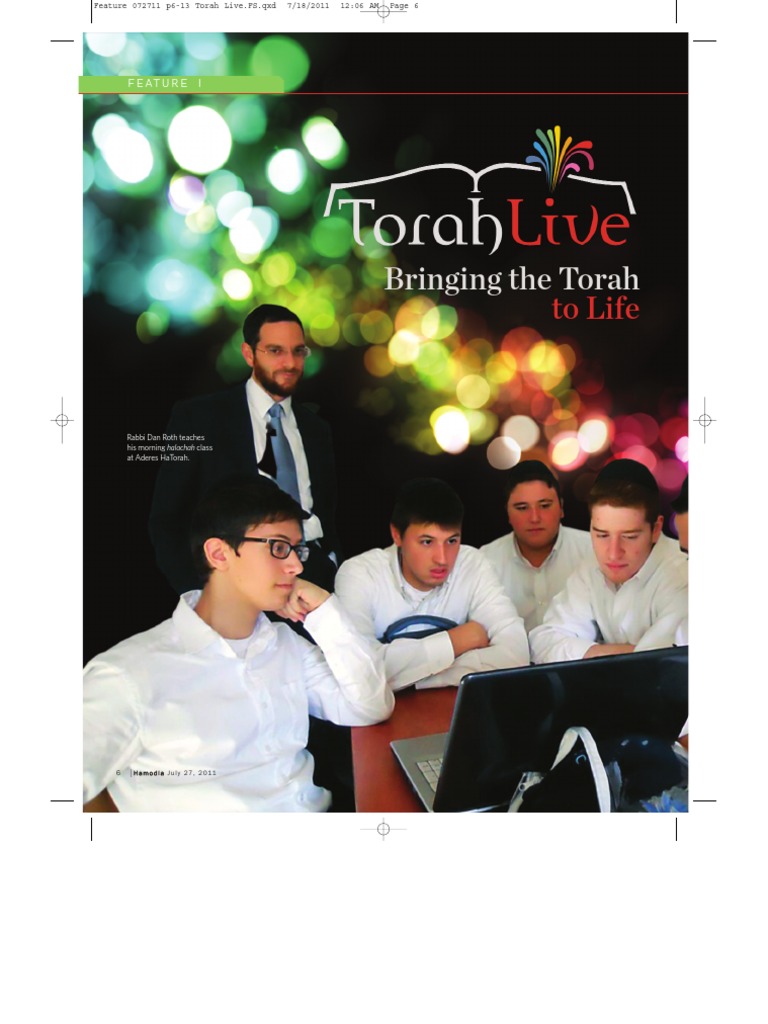 Torah Live Hamodia | PDF | Rabbi | Jewish Law
