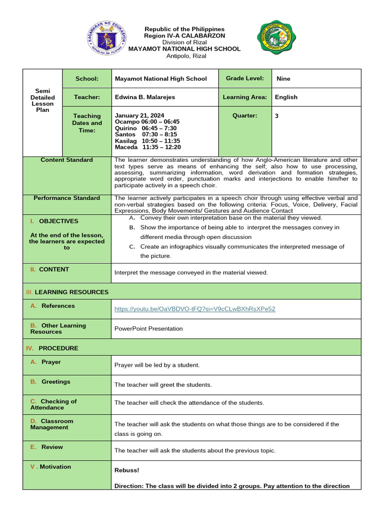 Interpret The Message Conveyed in The Material Viewed | PDF | Nonverbal ...