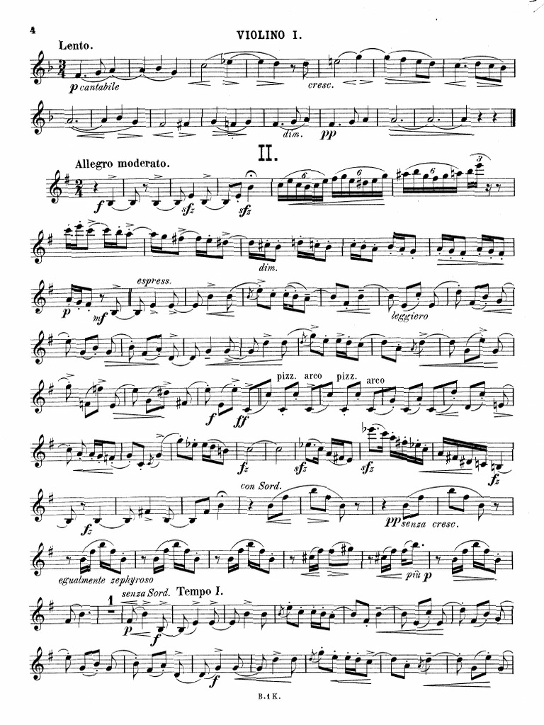 Smetana Quartet 2 Mvt 2 Violin 1 | PDF