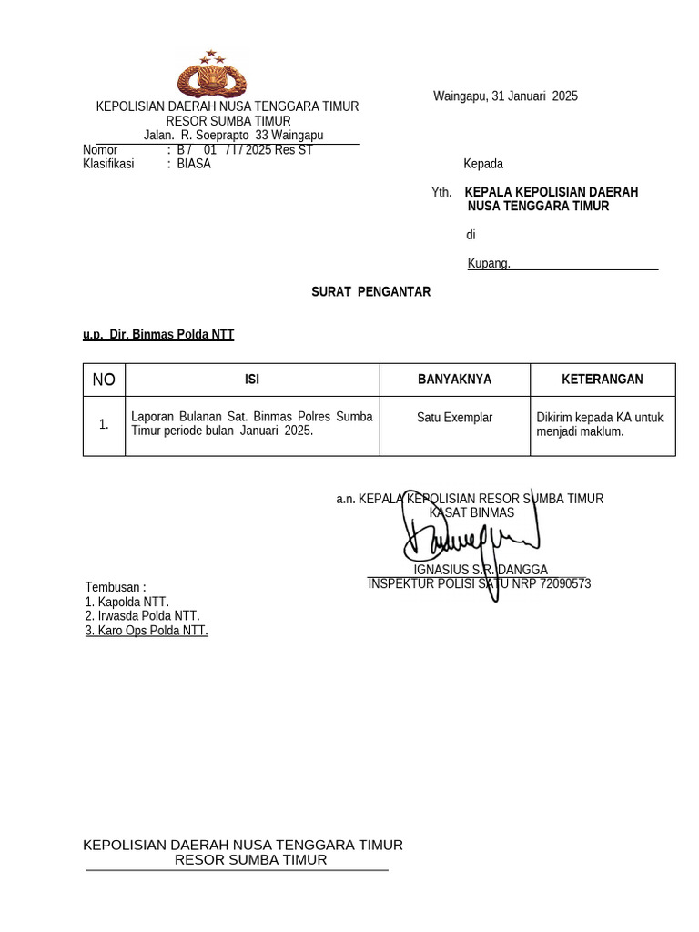 Lap Bul Res Sumtim Januari 2025. | PDF