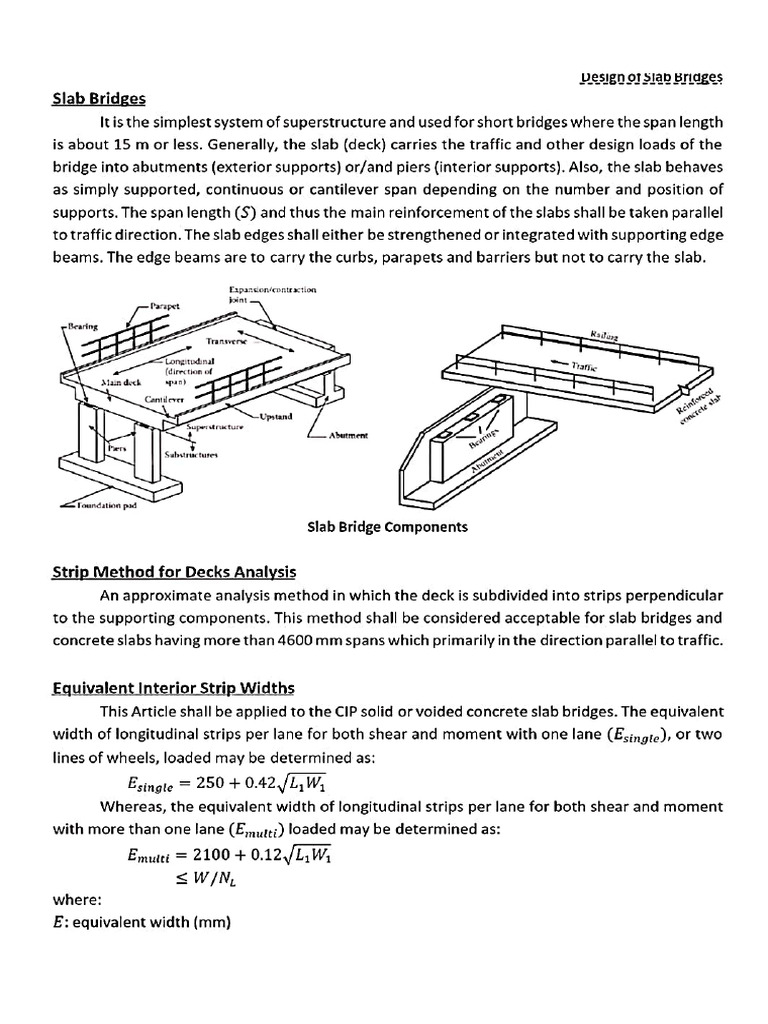 Slab Bridge Design | PDF