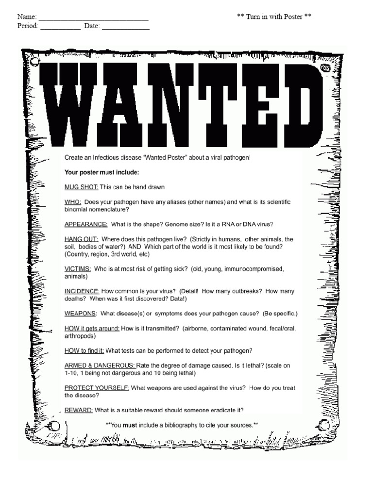 Pathogen Wanted Poster | PDF