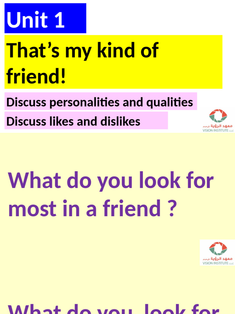 Friend Qualities And Personalities Pdf Subject Grammar Clause