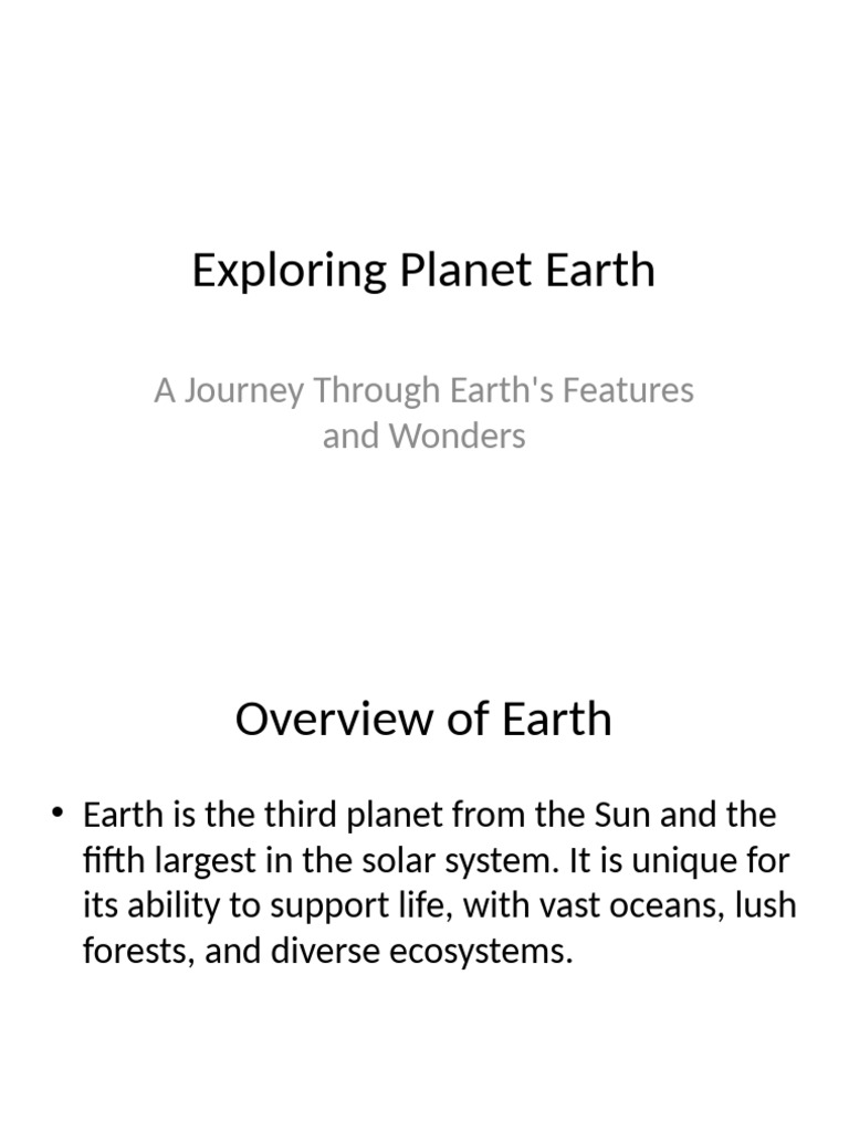 Earth Presentation 2 | PDF