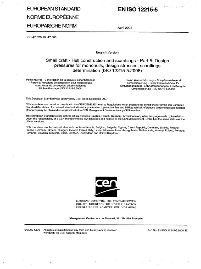 Iso 12215 5 2008 | PDF