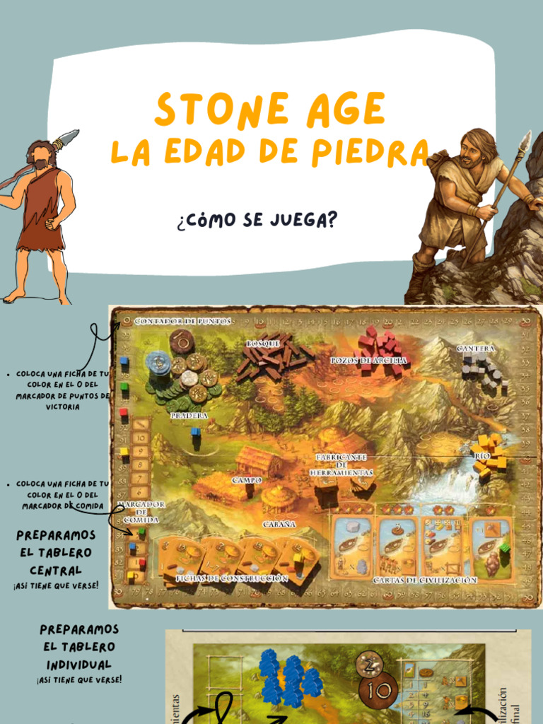 Cómo Jugar A Stone Age | PDF | Juegos de habilidad mental | Juego de azar