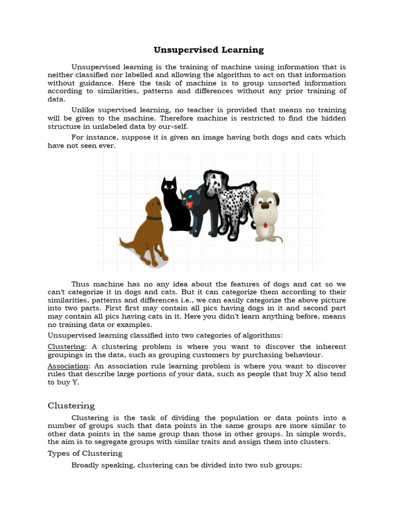 UnSupervised Learning | PDF | Cluster Analysis | Data Mining UnSupervised Learning | PDF | Cluster Analysis | Data Mining