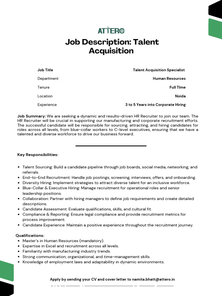 TA Job Description Attero PDF | PDF