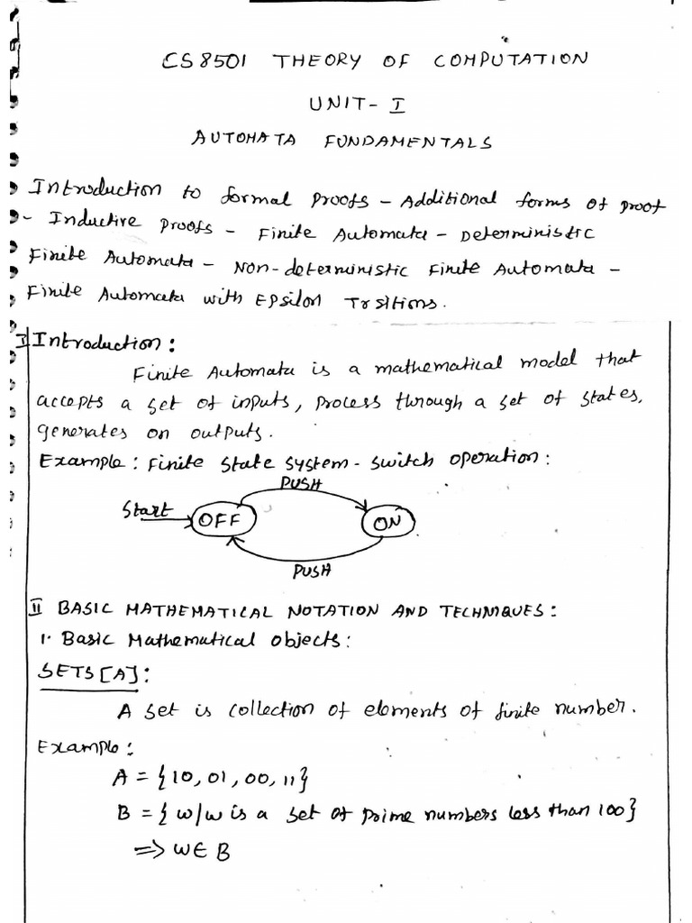 TOC UNIT 1_removed | PDF