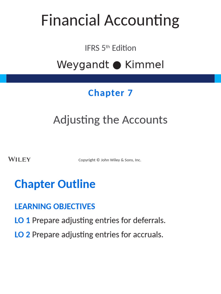 Chapter 7 - Adjusting The Accounts | PDF | Debits And Credits | Deferral