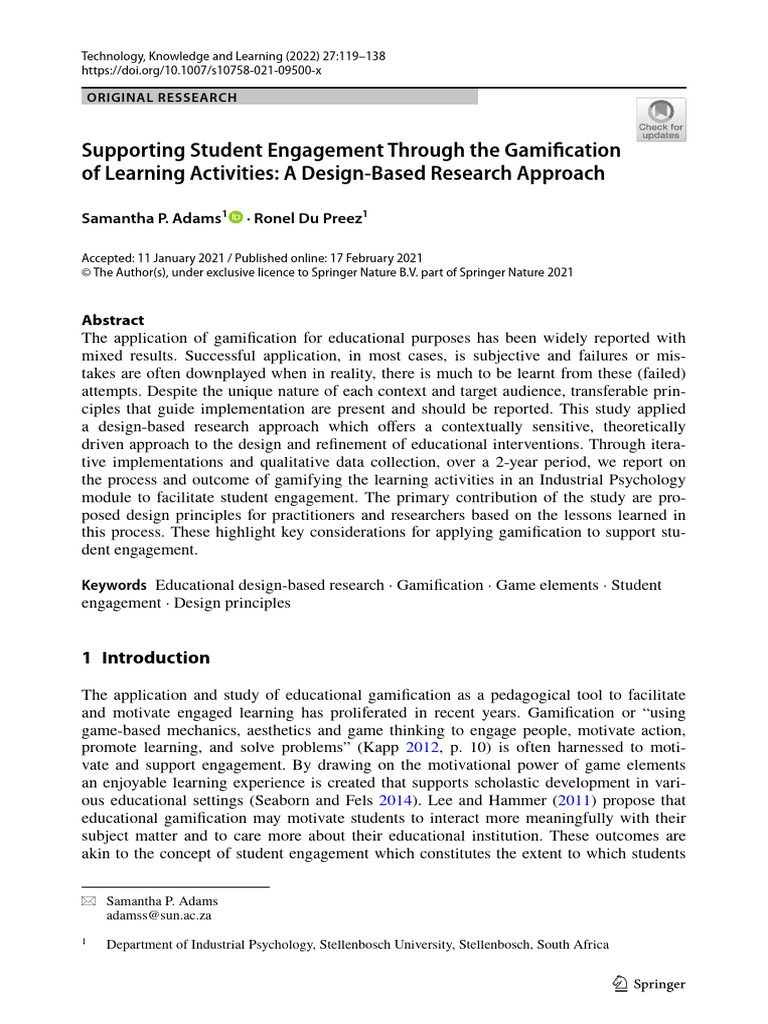 Gamification Strategies for Student Engagement | PDF | Learning | Goal