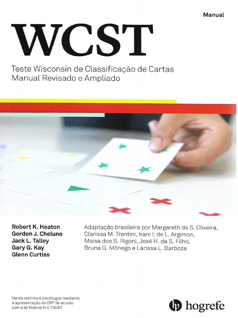 Manual WCST NOVO Com Marcas de Classificação | PDF