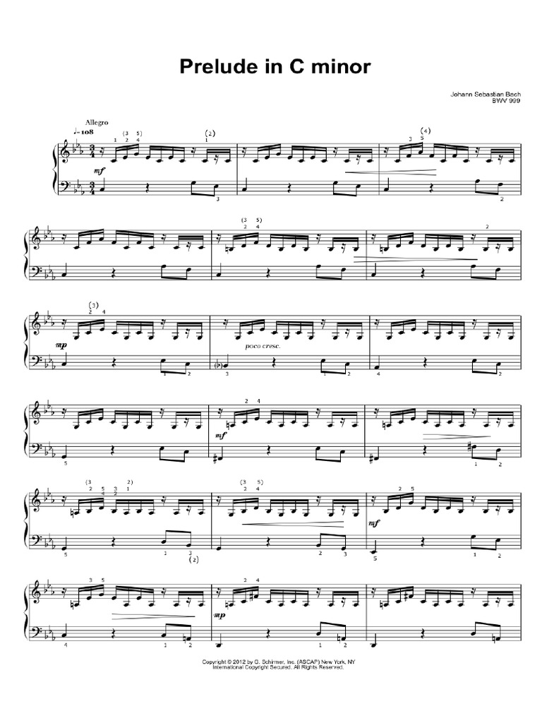 Bach - C Minor | PDF