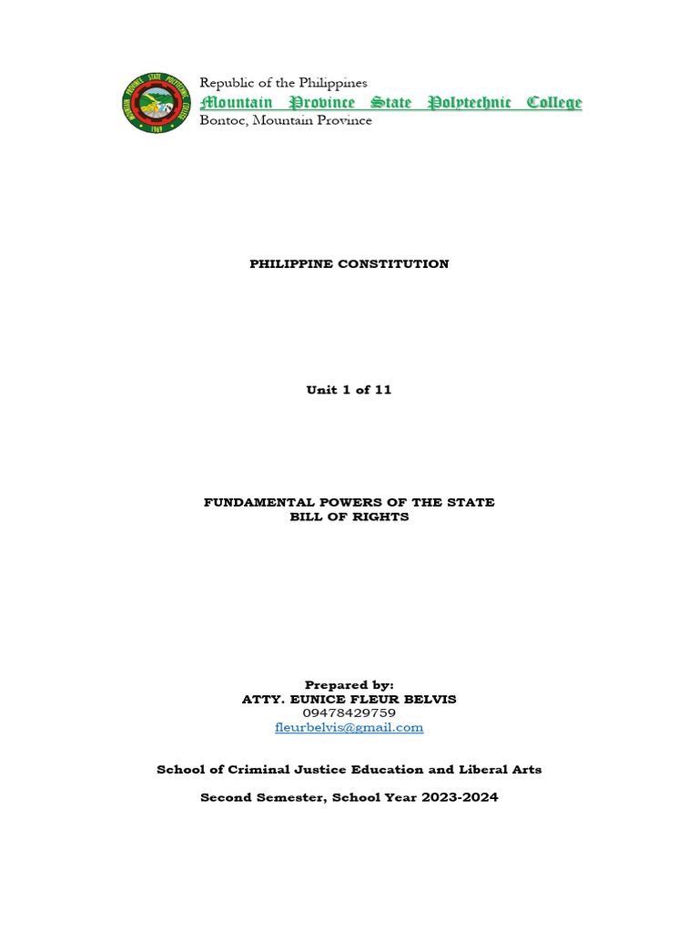 Constitution Handout Unit 1 | PDF | Eminent Domain | Taxes
