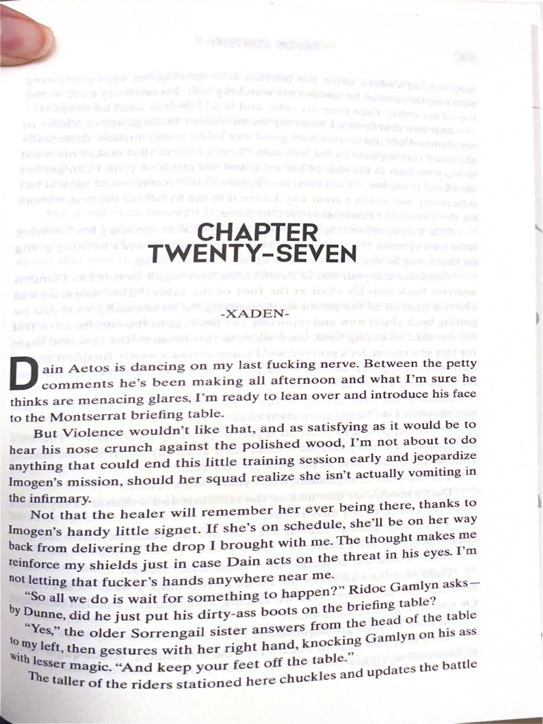 Fourth Wing Chapter 27 Bonus Chapter Xaden POV | PDF