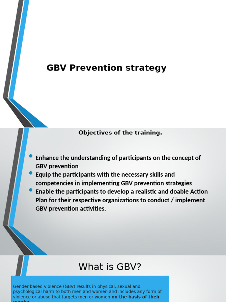 GBV Prevention Strategy | PDF | Violence | Domestic Violence