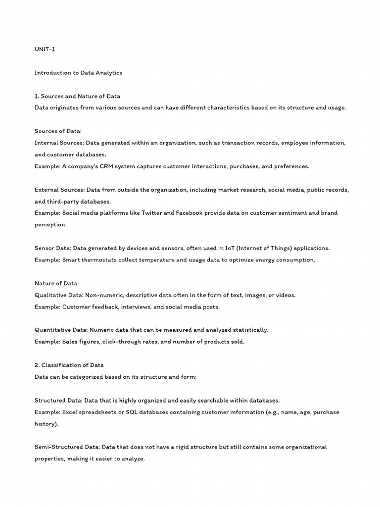 Data Analytics Notes | PDF