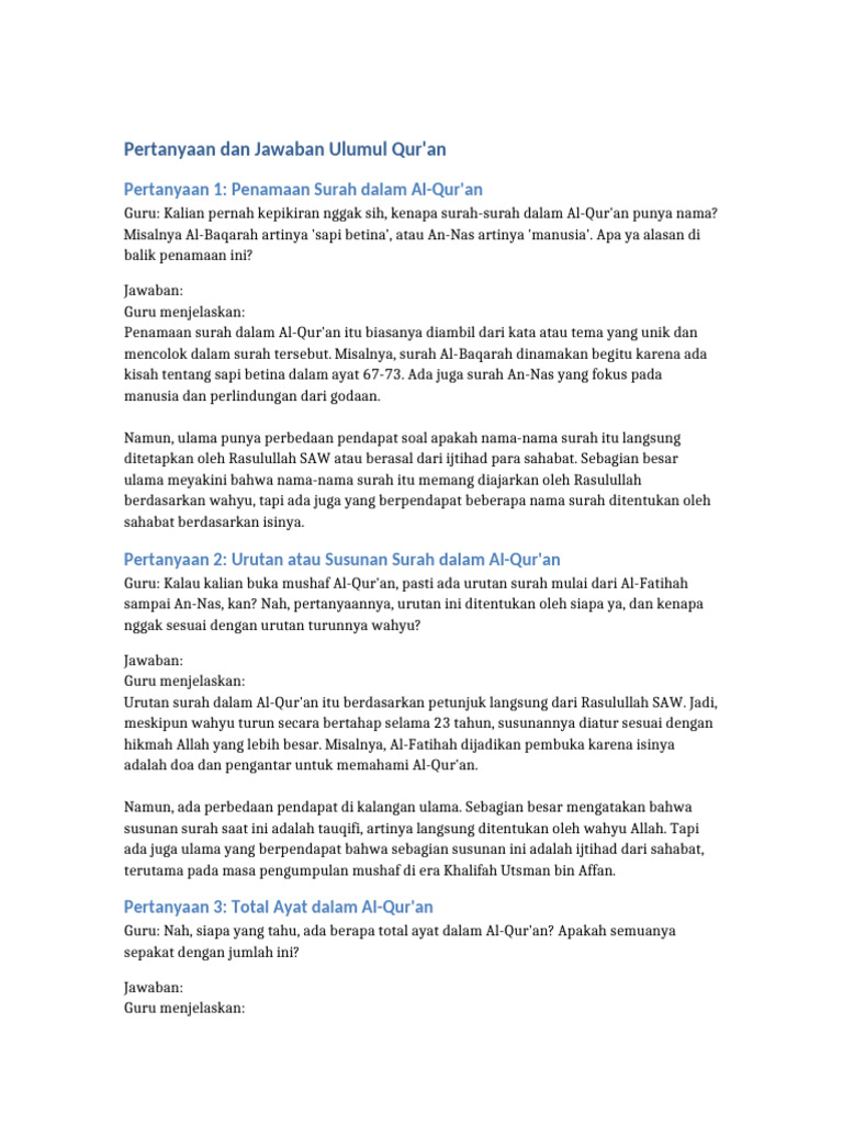 UAS Ulumul Quran | PDF