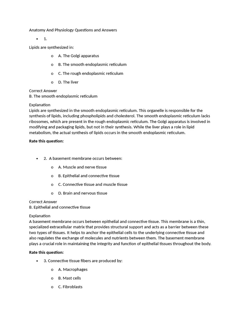 Anatomy and Physiology Questions and Answers - 6818290 - 2024 - 10 - 24 ...