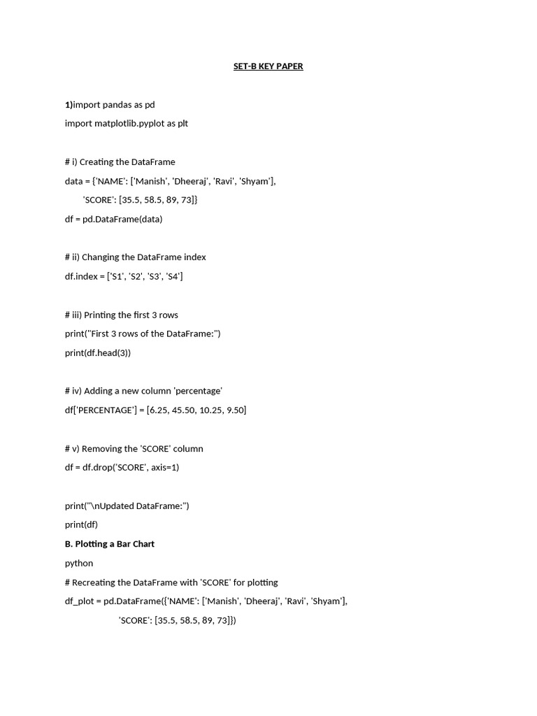 DataFrame and SQL Operations Guide | PDF