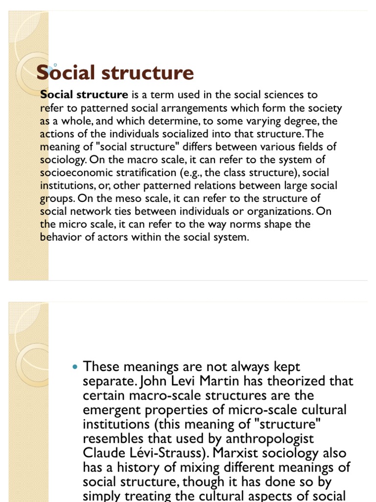 Social Structure | PDF | Social Structure | Sociological Theories
