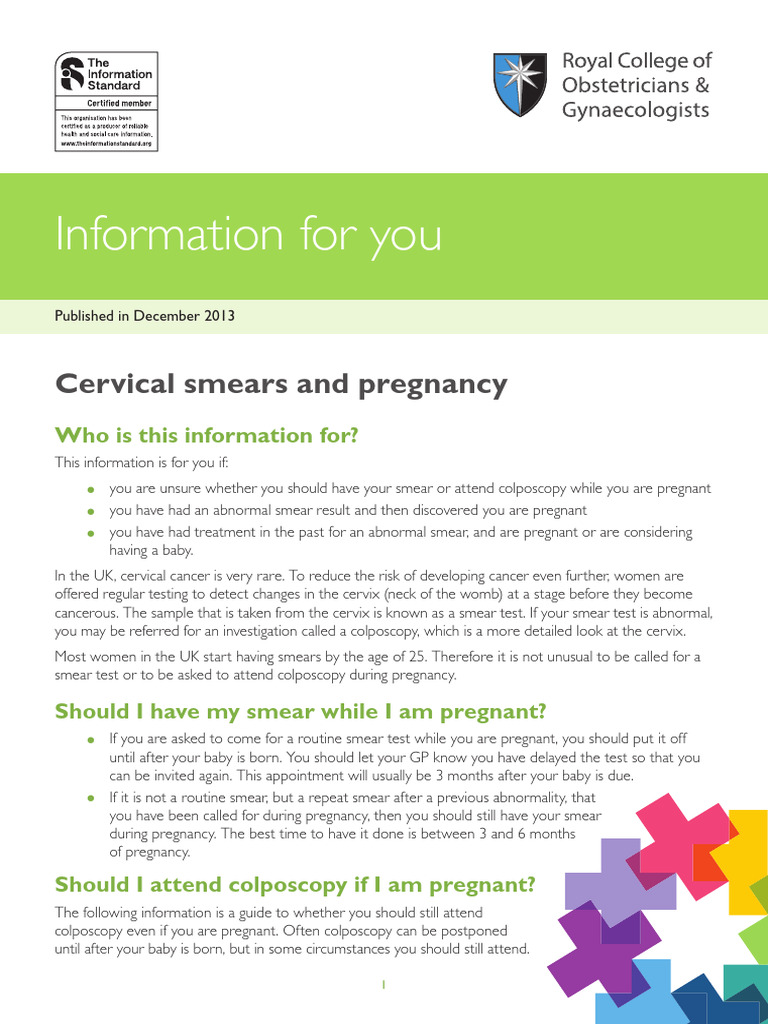 Cervical Smears During Pregnancy Guide | PDF | Cervical Cancer | Biopsy