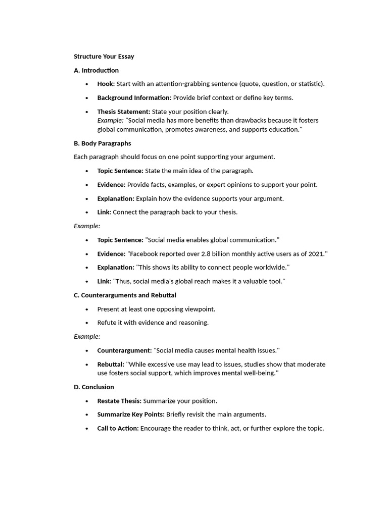 Structure Your Essay | PDF