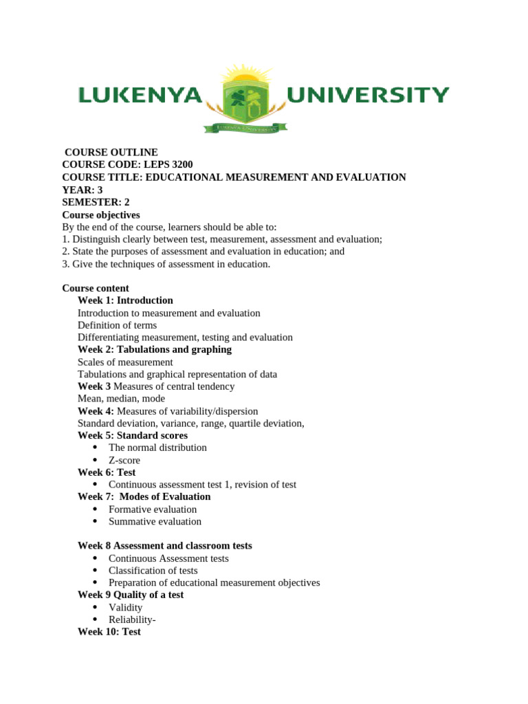 2025 Leps 3200-Course Outline | PDF | Educational Assessment | Evaluation