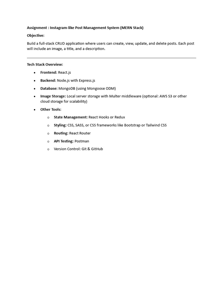 Mern Stack Assignment | PDF