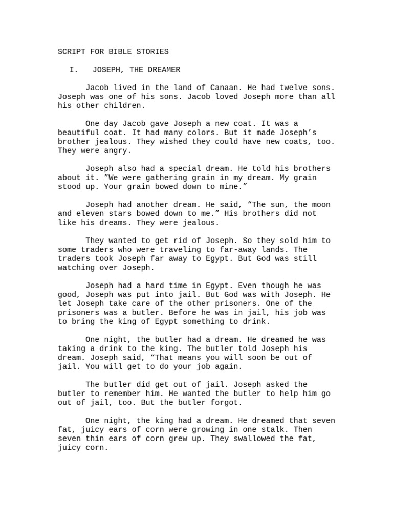 Children's Bible Stories | PDF | Jonah | Jacob