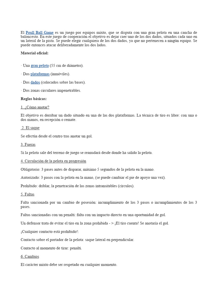 Poull Ball | PDF