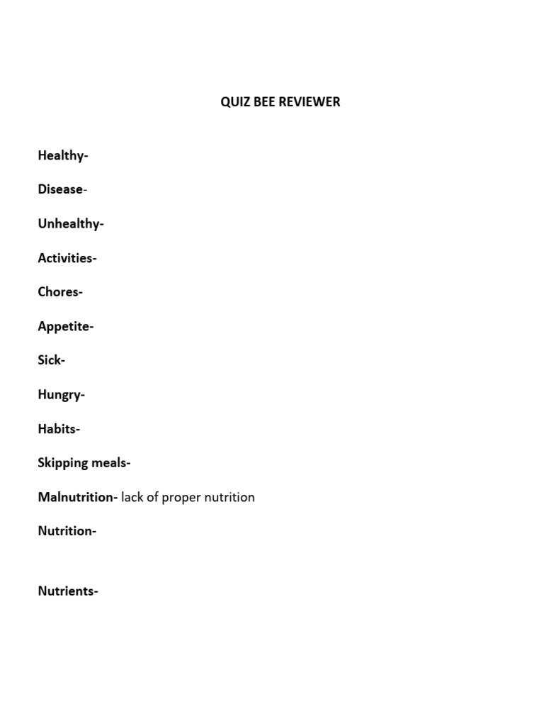 Quiz Bee Reviewer Grade 3 | PDF