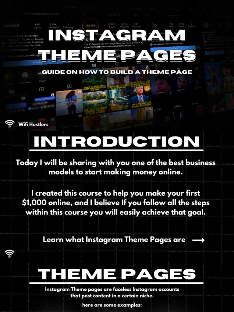 Monetizing Instagram Theme Pages Guide | PDF | Human Communication