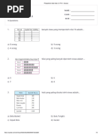 SOAL Kelas 3 MATEMATIKA DATA DALAM TABEL | PDF