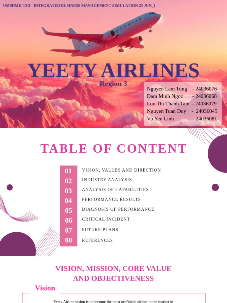 Yeety Airlines Business Strategy Analysis | PDF | Airlines | Stocks