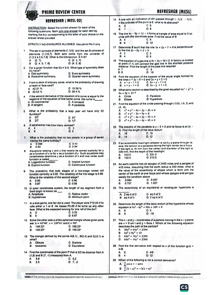 MESL-REFRESHER-02NEW | PDF
