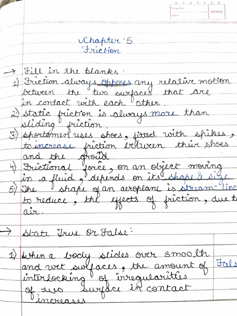 Chapter 5 (Physics) Friction | PDF