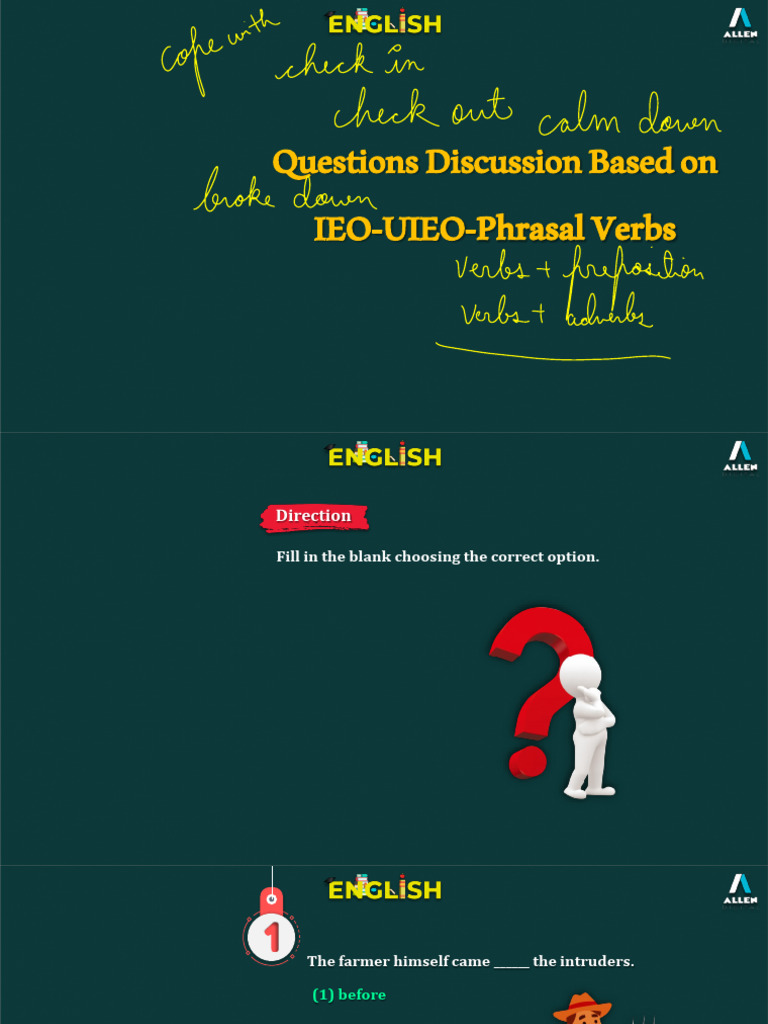 Phrasal Verbs CLASS 8 ADV | PDF