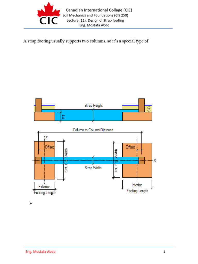 Lec 11 Design of Strap Footing | PDF | Beam (Structure) | Building ...