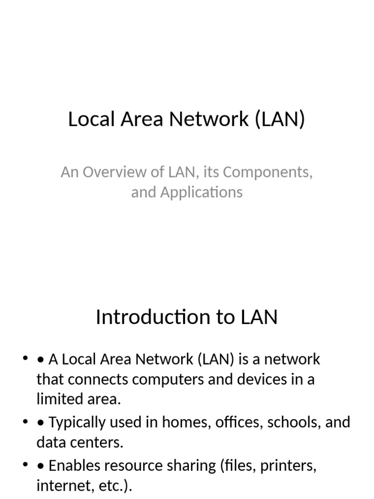 LAN Presentation | PDF