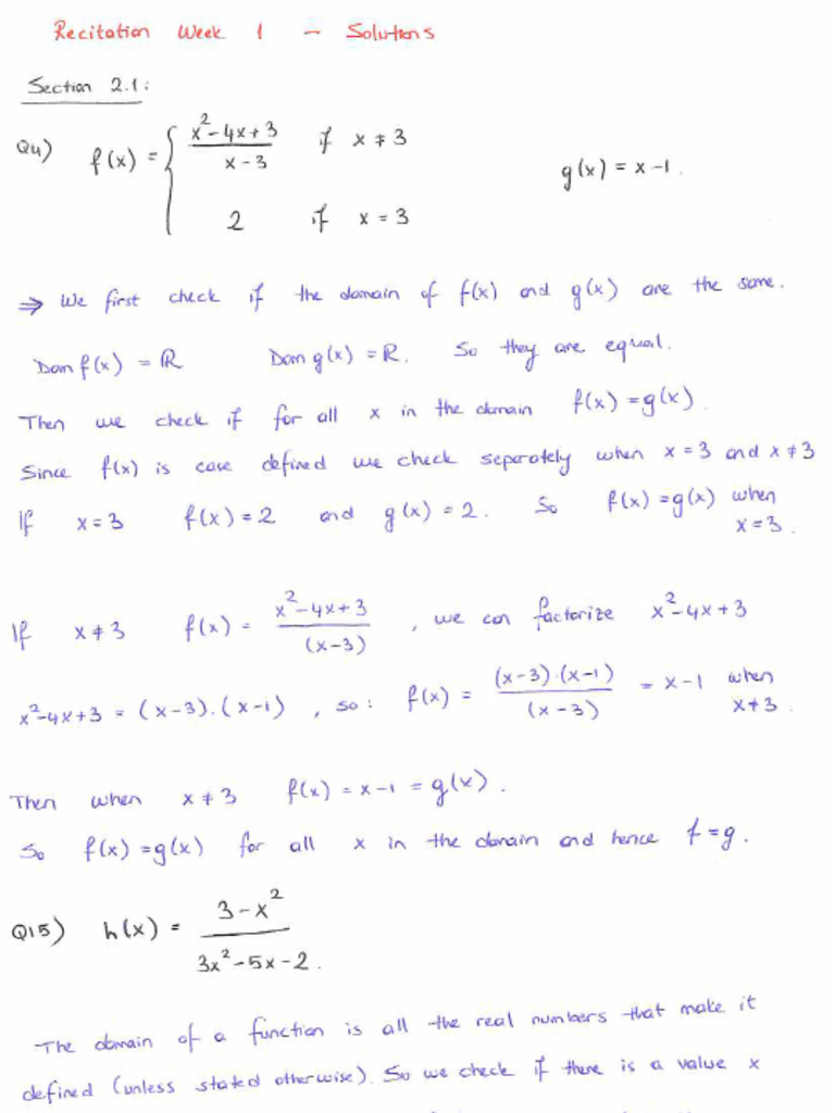 Solutions Week 1 | PDF