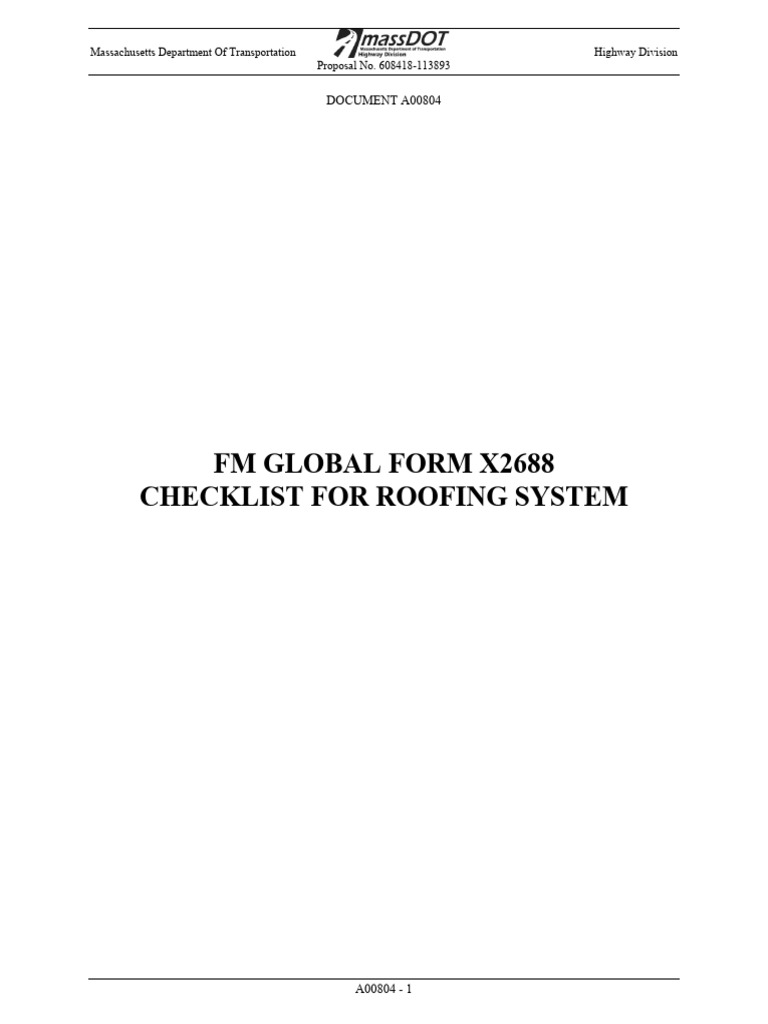 FM Global Roofing System Checklist | PDF | Adhesive | Building Insulation